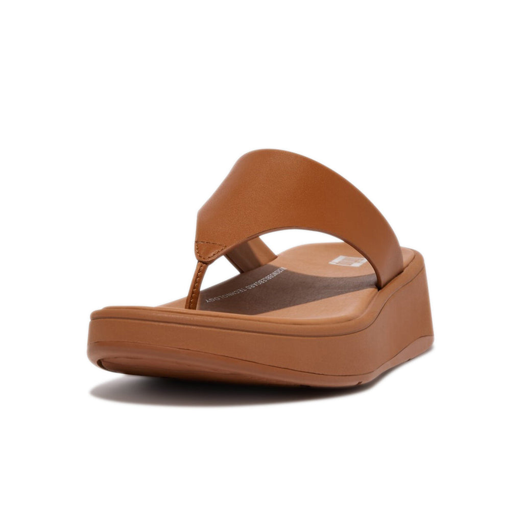 FitFlop F-mode Leather Flatform Toe Post Brown – Bstore