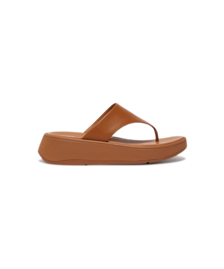 FitFlop F-mode Leather Flatform Toe Post Brown – Bstore