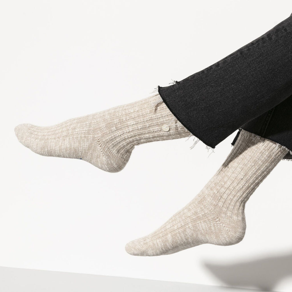 Birkenstock Socks Cotton Slub Beige/White Socks | Free Shipping – Bstore