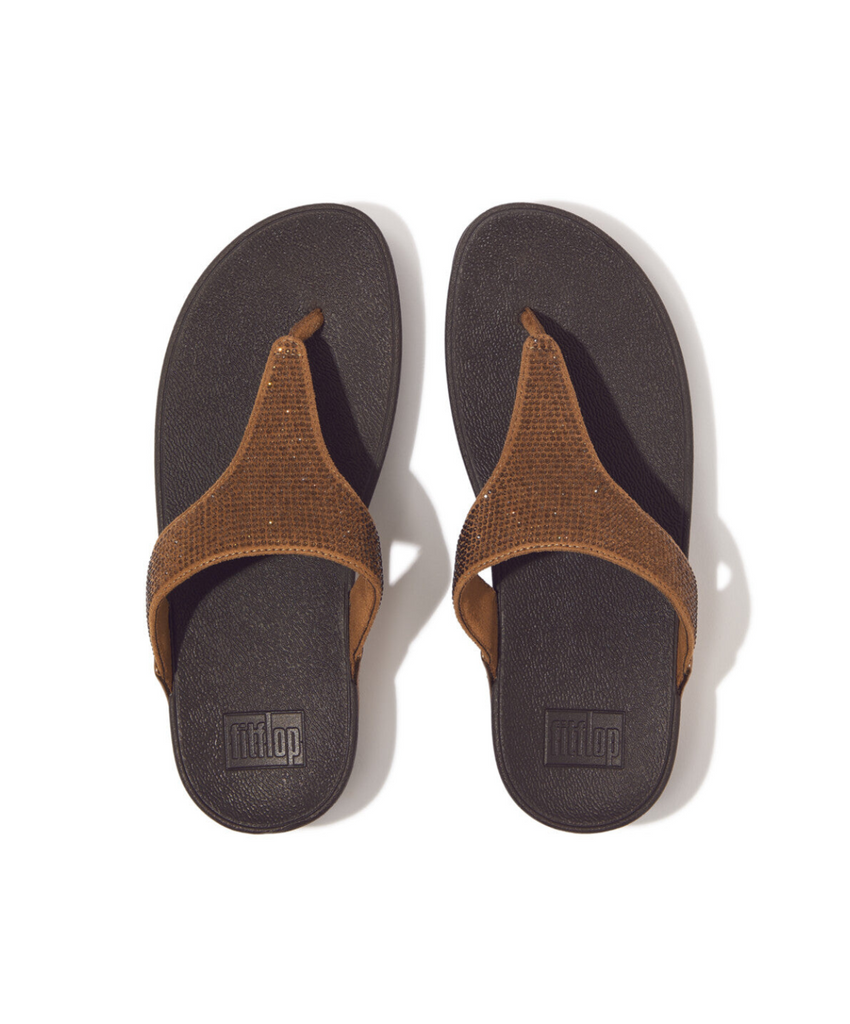 FitFlop Lulu Crystal Embellished Toe Post Bronze – Bstore