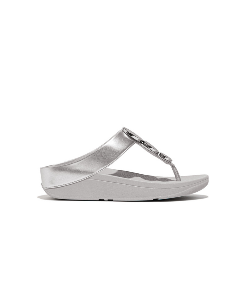 Fitflop Halo Bead Circle Metallic Toe Post Silver – Bstore