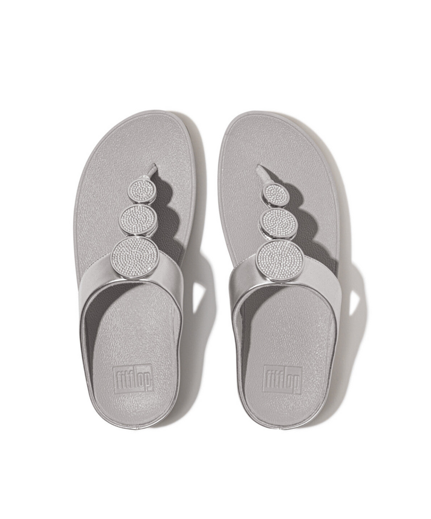 Fitflop Halo Bead Circle Metallic Toe Post Silver – Bstore