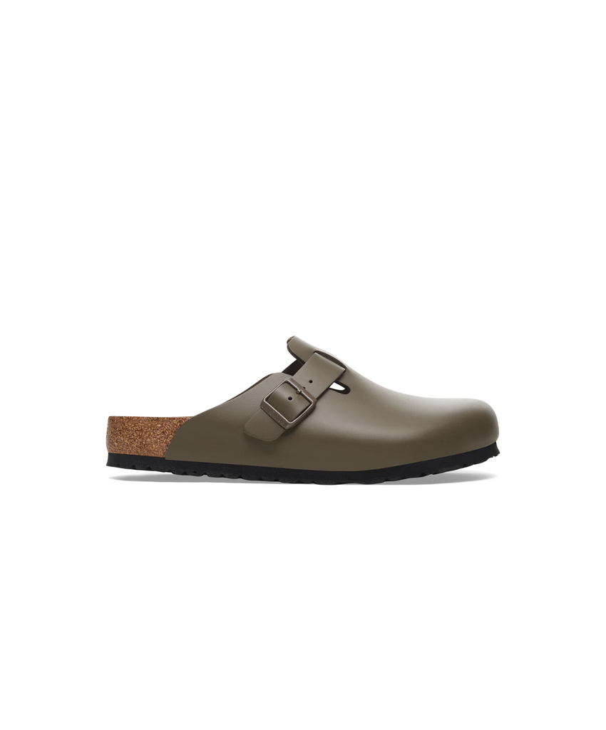 Birkenstock Boston Smooth Leather Concrete Grey Clogs – Bstore