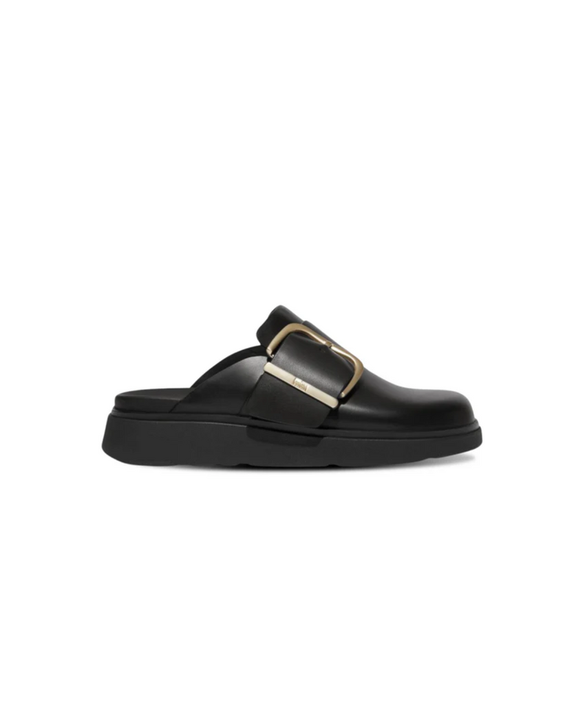 FitFlop Gen-FF Maxi Buckle Leather Mules | Free Express Shipping $120 ...