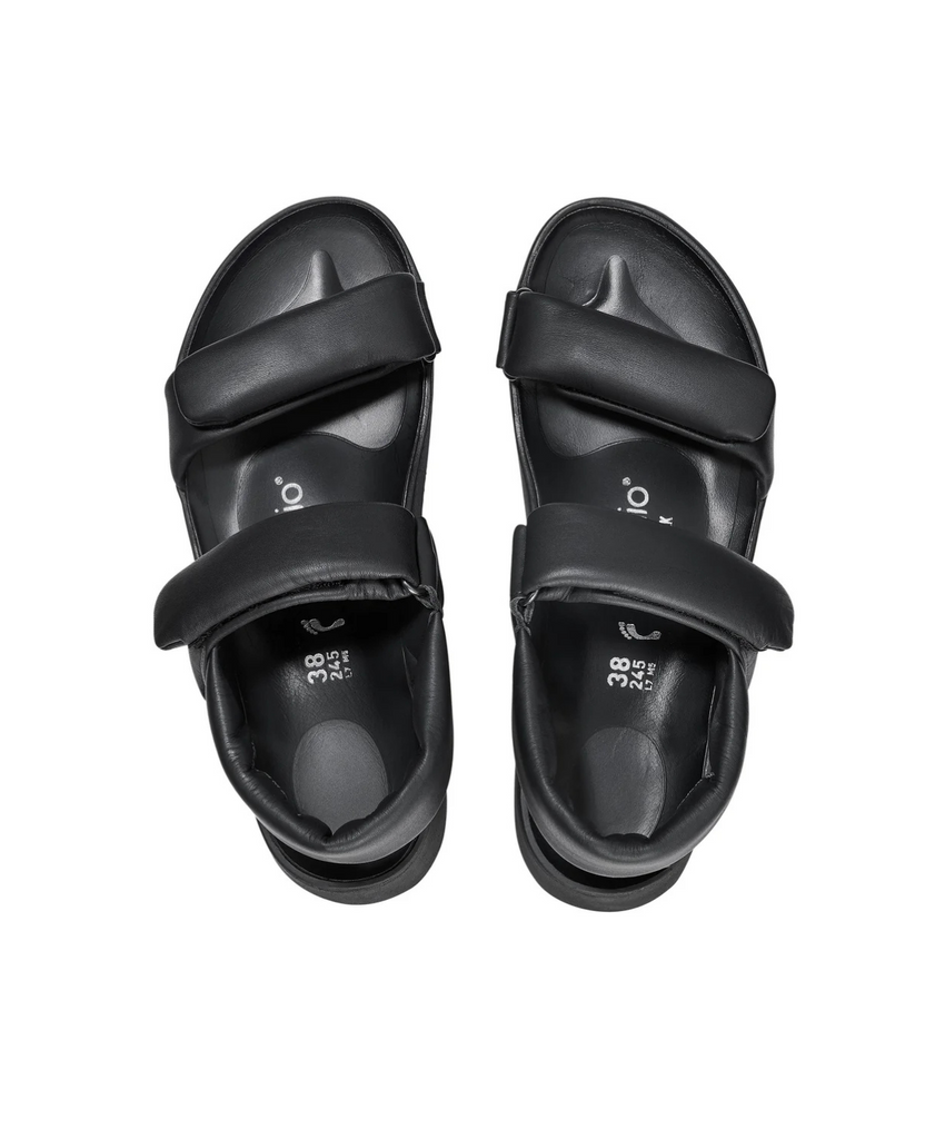 Papillio Theda Exquisite Smooth Leather Black Platform Wedge Sandals ...