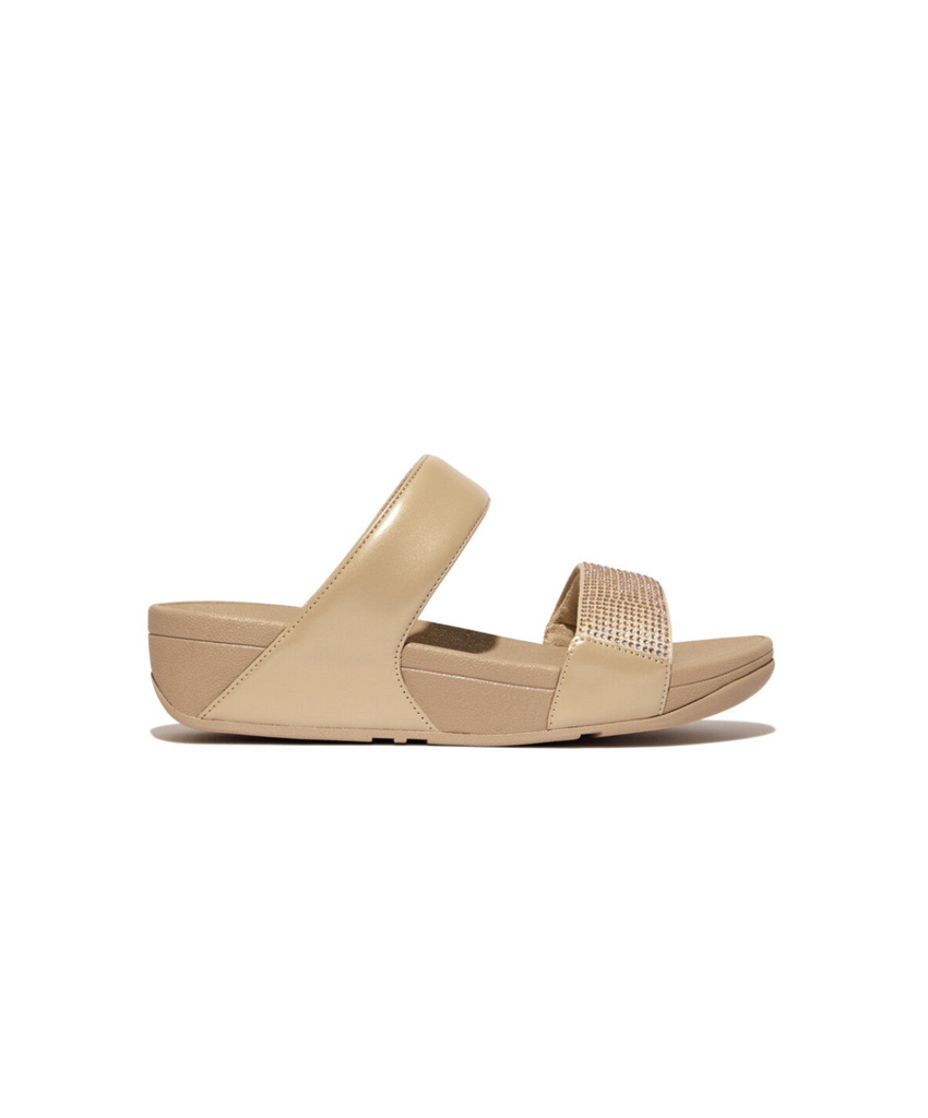 Fitflop Lulu Crystal Embellished Slides Latte Beige – Bstore