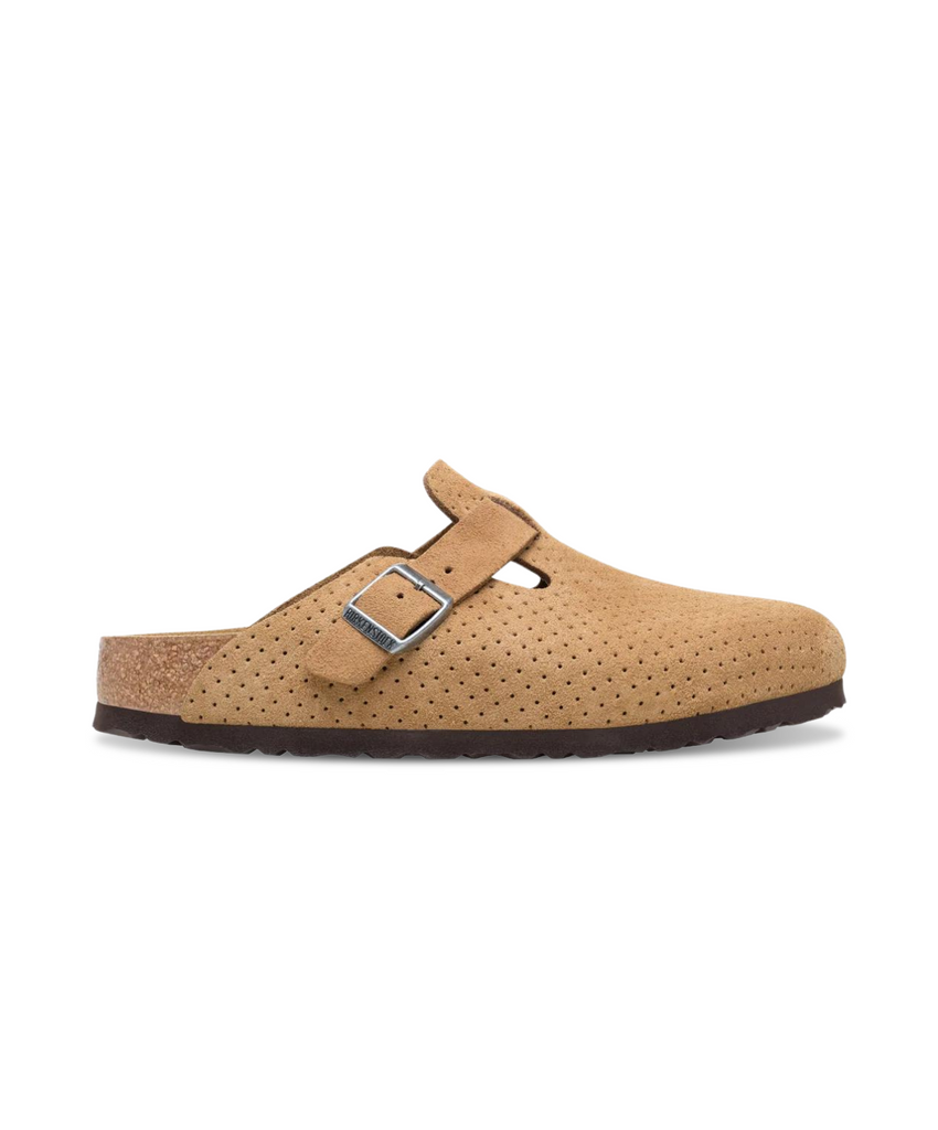 Birkenstock Boston Embossed Suede Leather New Beige Clogs – Bstore