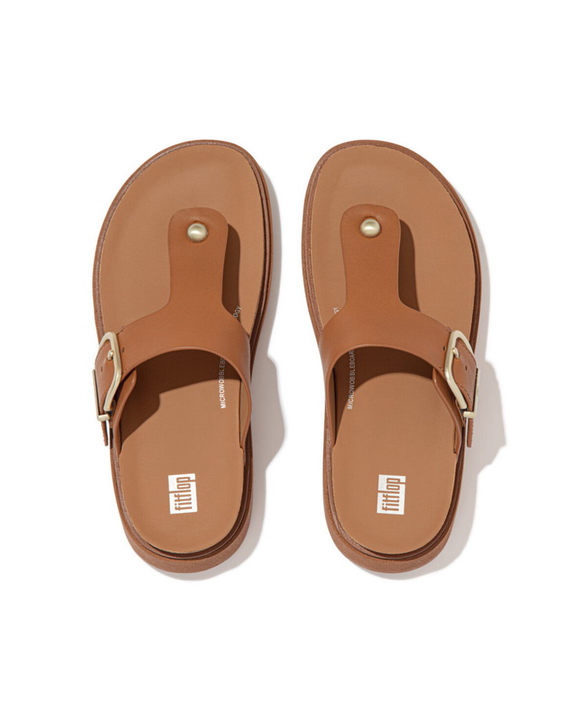 Fitflop Gen-FF Buckle Leather Toe Post Sandal Light Tan – Bstore