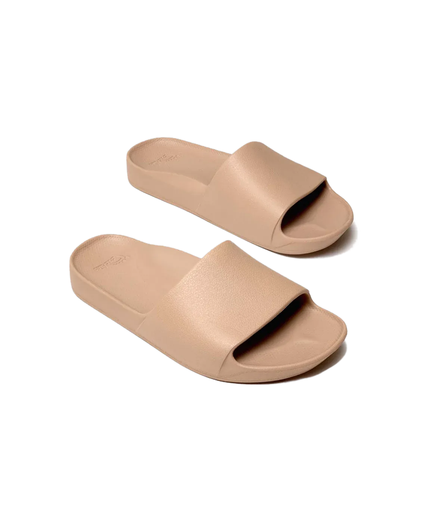 Archies Arch Support Tan Slides – Bstore