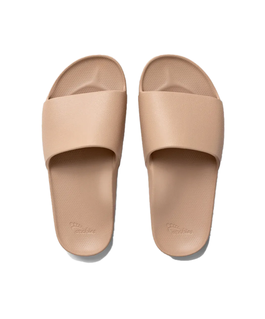 Archies Arch Support Tan Slides – Bstore