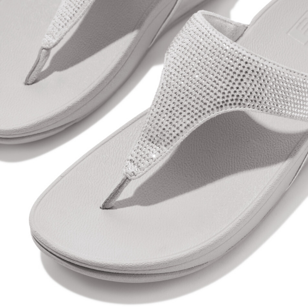 Fitflop Lulu Crystal Embelished Toe Post Silver – Bstore