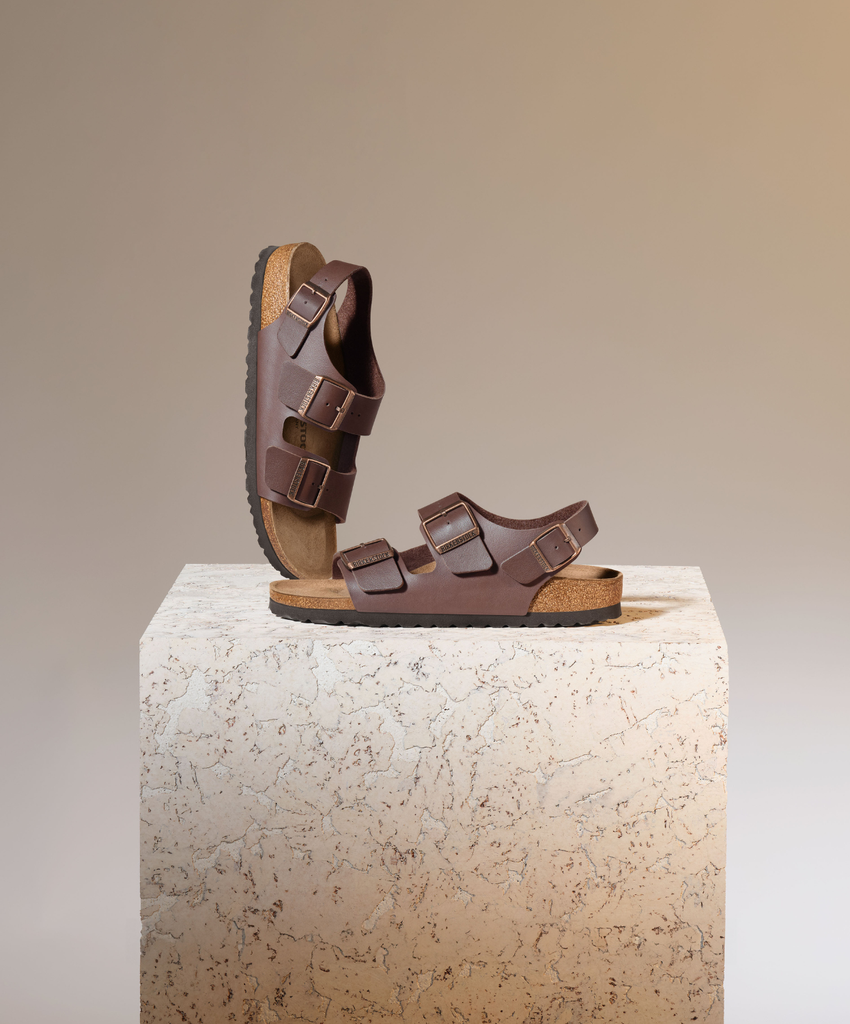 Birkenstock Milano Birko-Flor Dark Brown Sandals – Bstore