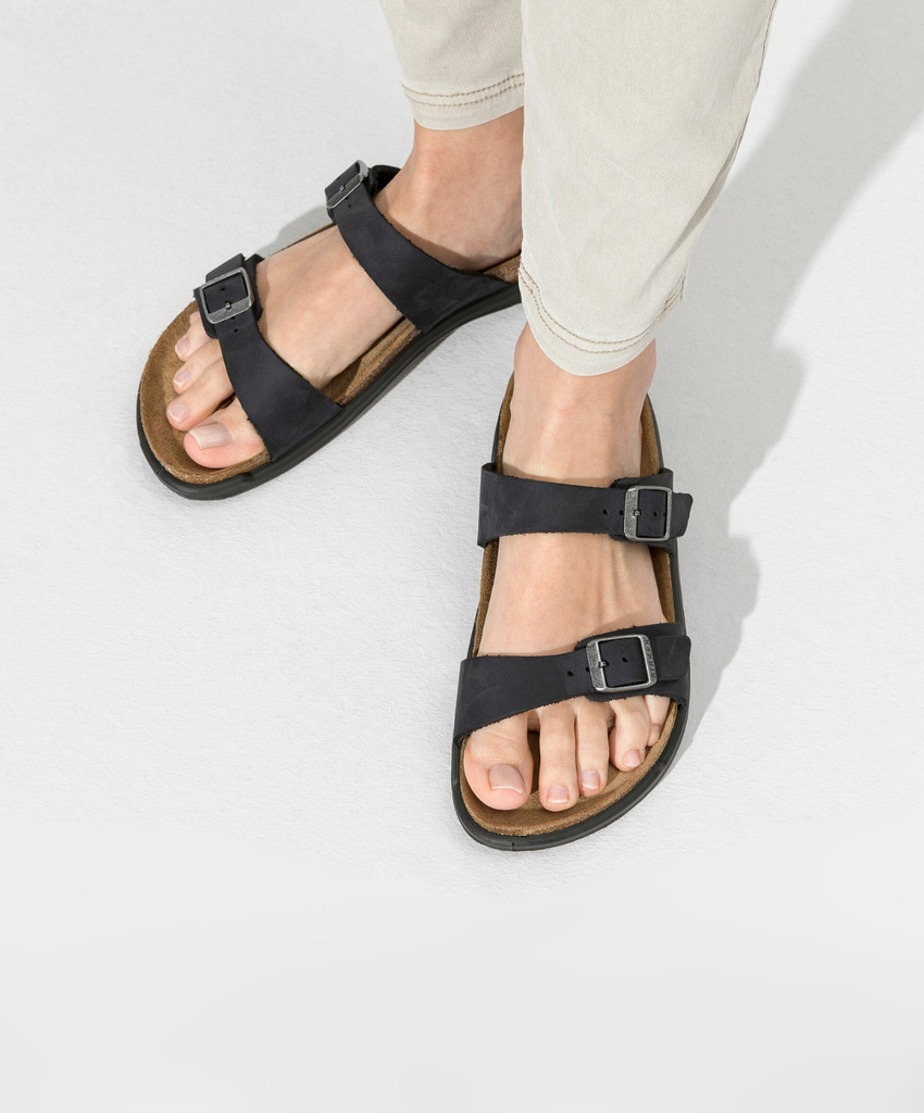 Birkenstock Sierra Cross Town Waxy Oiled Leather Black Sandals – Bstore