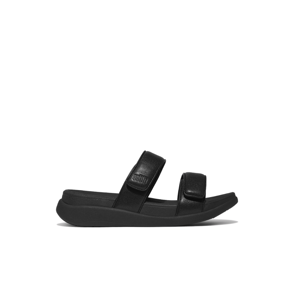 FitFlop F-Mode Go Adjustable Flatform Two Bar Slides Black – Bstore
