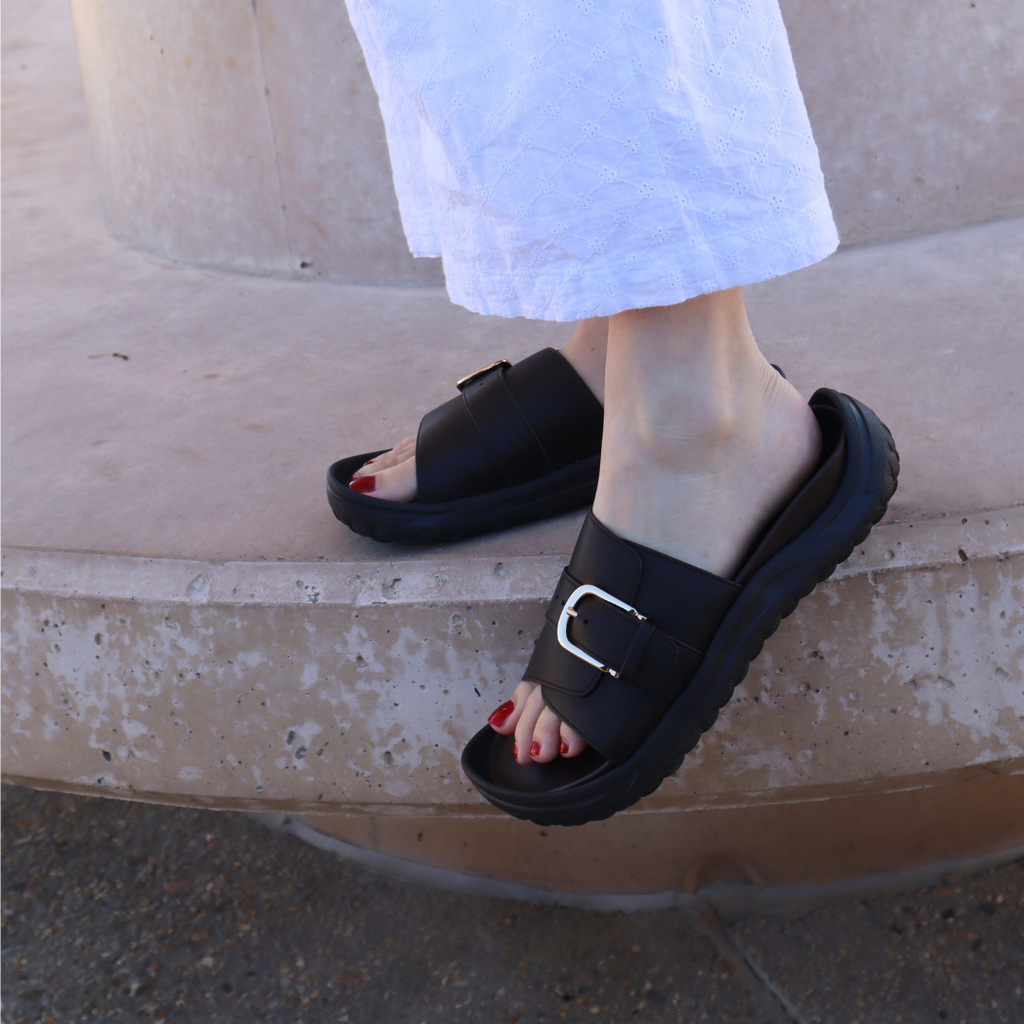 MBT Nikko Brown Womens Recovery Slides – Bstore