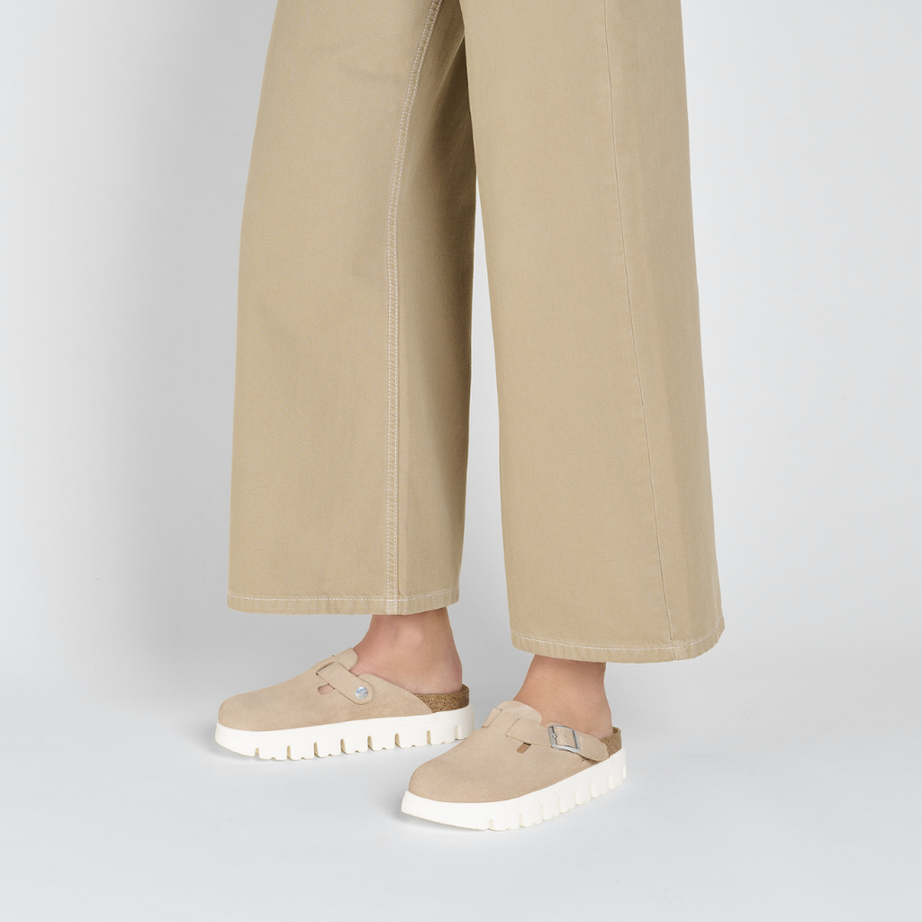 Papillio Boston Chunky Suede Leather Warm Sand Clogs – Bstore