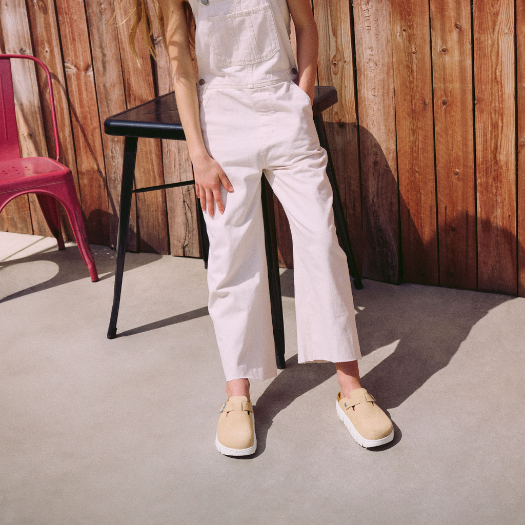 Papillio Boston Chunky Suede Leather Warm Sand Clogs – Bstore