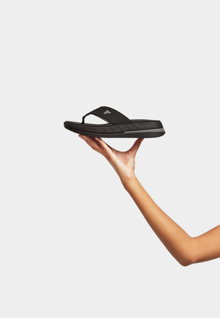 Surff Two-Tone Webbing Women Toe-Post Black | Free Express Shipping ...