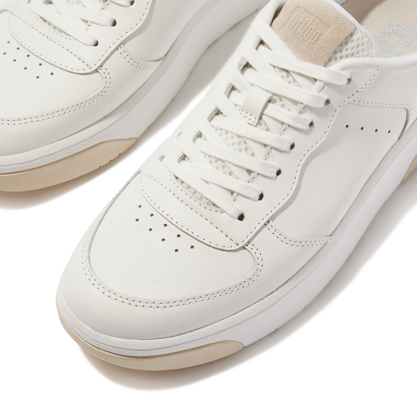 FitFlop Rally Evo Leather Sneaker Mule Urban White – Bstore