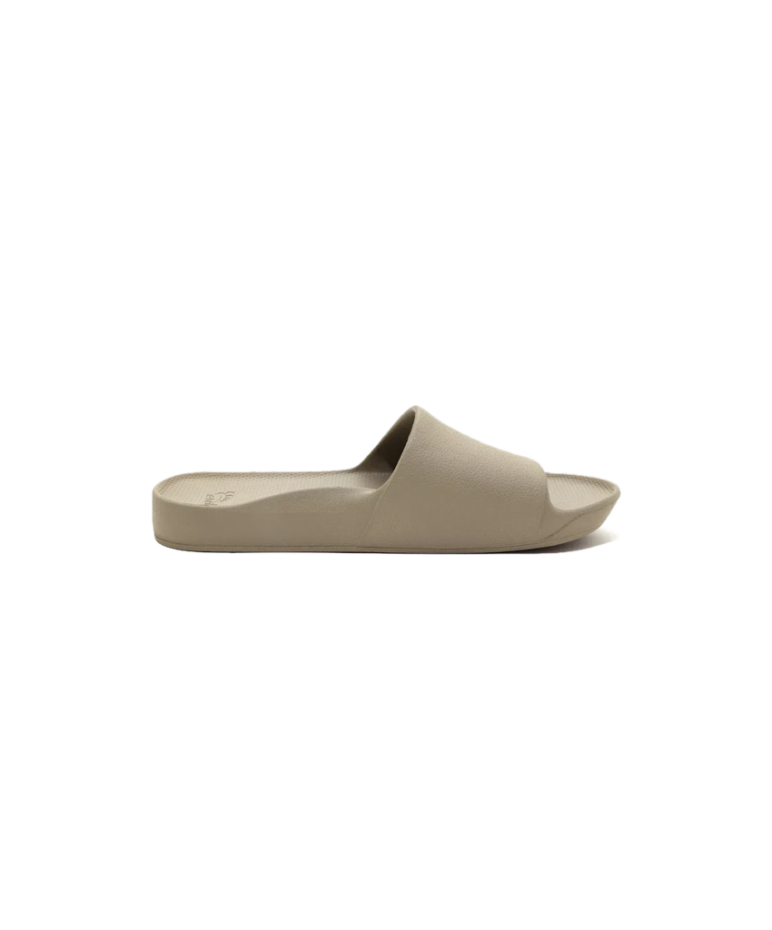 Archies Arch Support Taupe Slides – Bstore