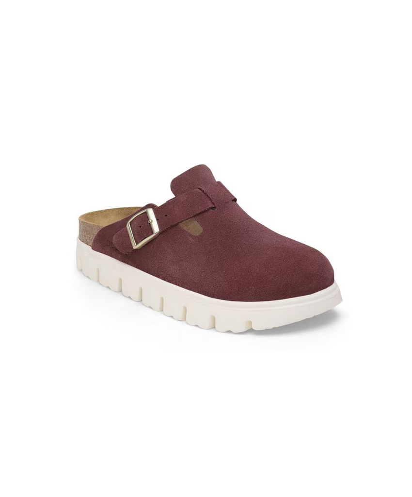 Papillio Boston Chunky Suede Leather Berry Crush Clogs – Bstore
